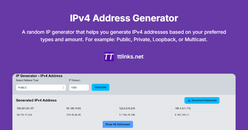 IPv4 Address Generator